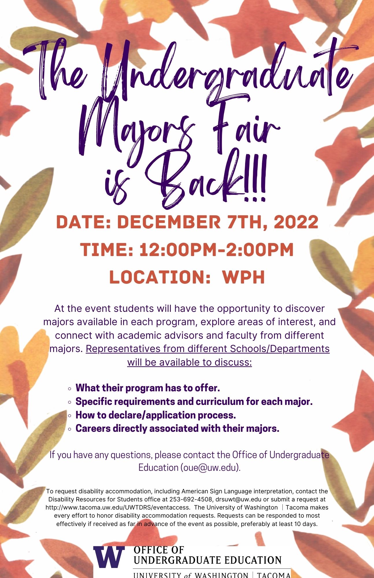 Undergraduate Majors Fair | Undergraduate Education | University of ...