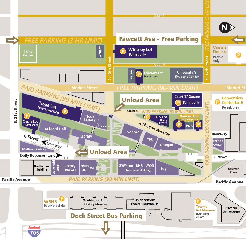 Bus parking | Transportation Services | University of Washington Tacoma
