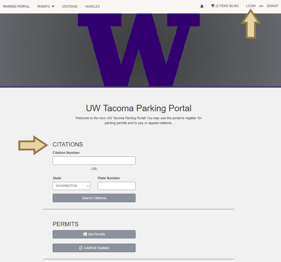 Using the Parking Portal | Transportation Services | University of ...