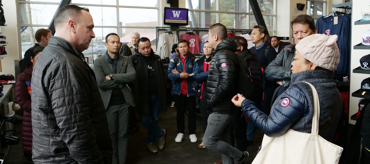 Indonesian Delegation Visits UWT Sports Enterprise Management | Milgard ...