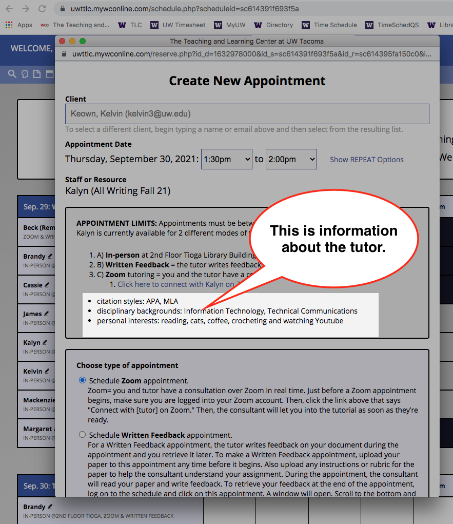 Tutoring Appointment FAQs | Teaching & Learning Centers | University of ...