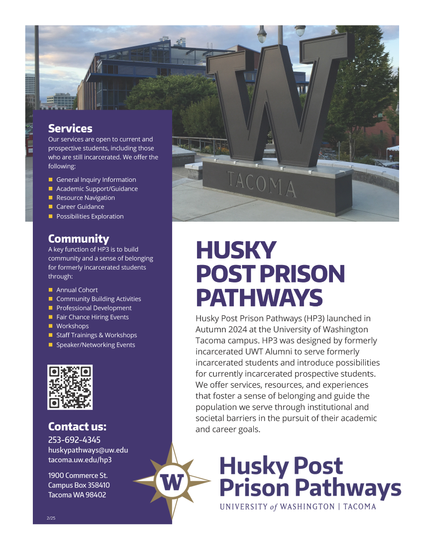 About HP3 | Husky Post Prison Pathways | University of Washington Tacoma